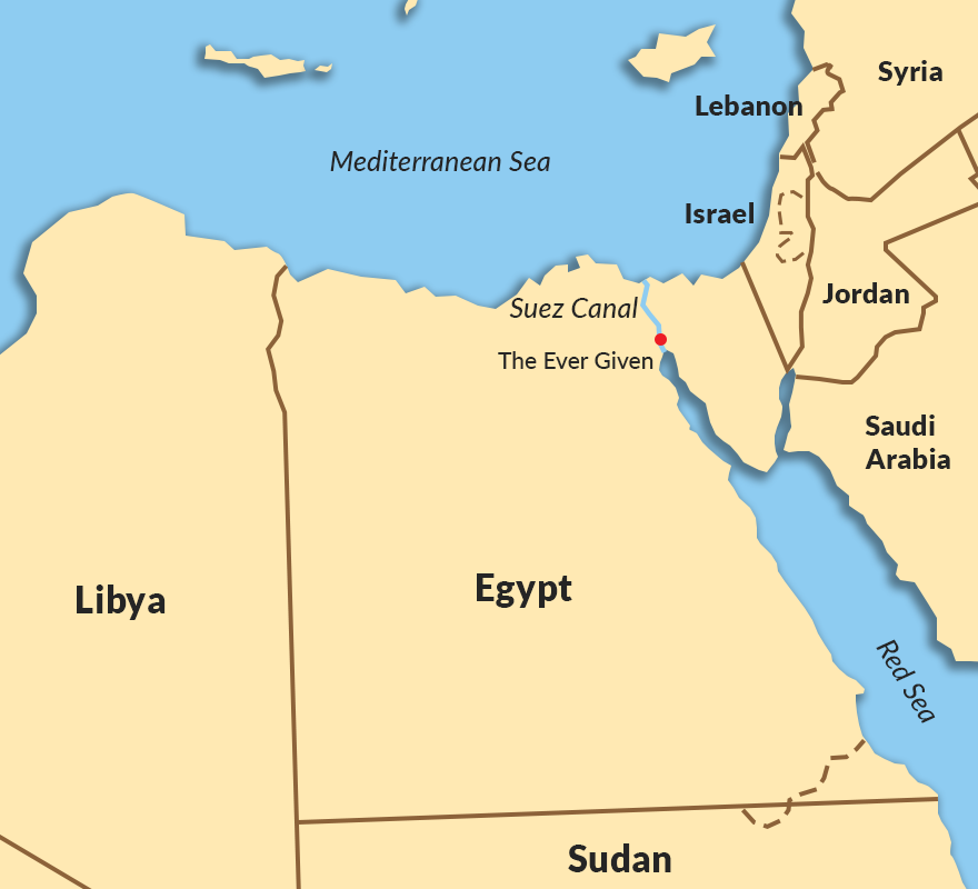 Suez Canal Map Bahrain Suez Canal Map Bahrain