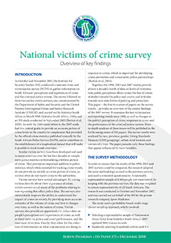 National victims of crime survey: Overview of key findings - ISS Africa