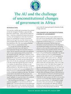 The AU and the challenge of unconstitutional changes of government in ...
